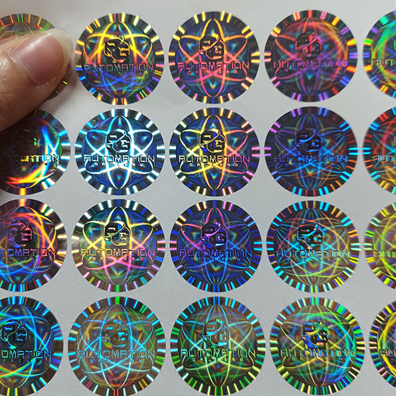 Custom Logo embossing adhesive holographic label 3D hologram sticker ...
